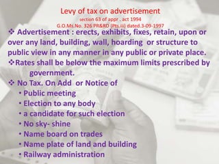 Taxes levy able by grampanchayat | PPT