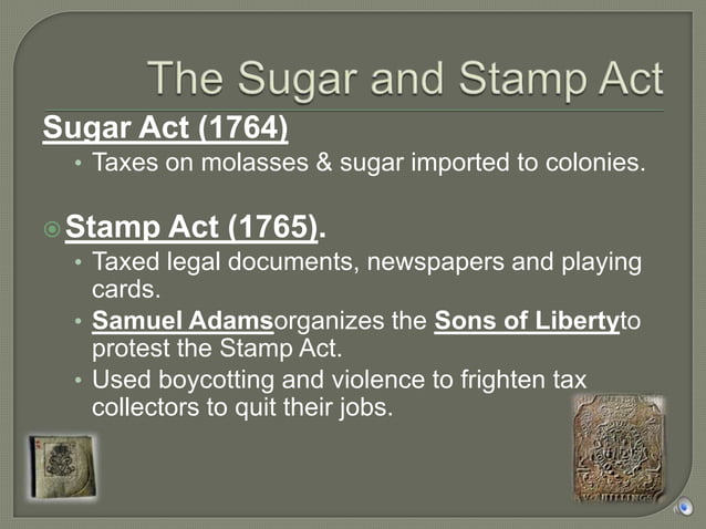 Taxes & stamp act with audio | PPT