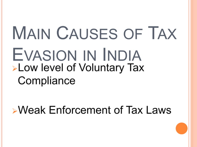 Tax evasion and avoidance | PPTX