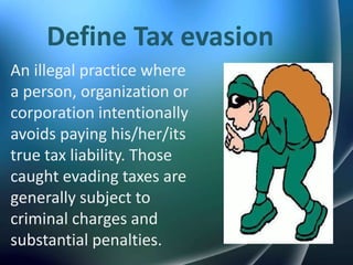 Tax evasion & tax avoidance | PPTX