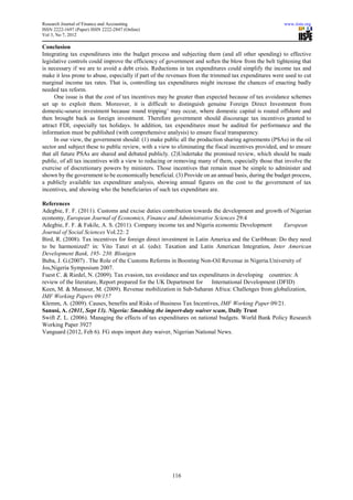 Tax expenditure in sub saharan africa the nigerian experience. | PDF