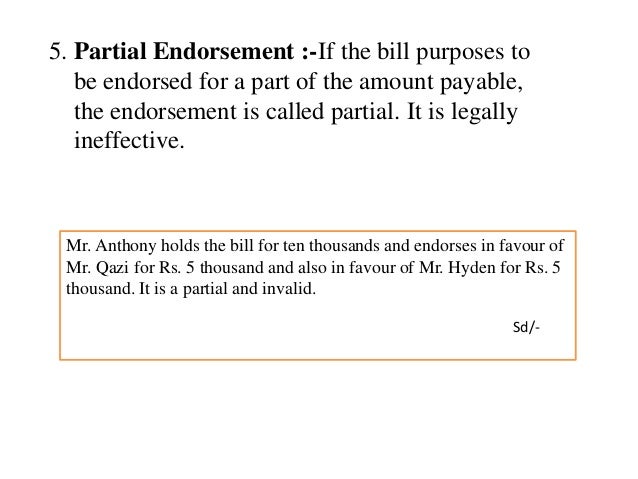 Negoatiation Endorsement