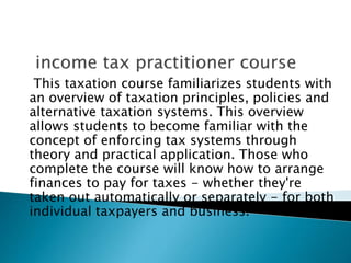 income tax practitioner course | PPT
