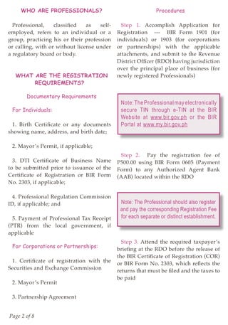 BIR Tax guide | PDF