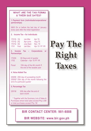 BIR Tax guide | PDF