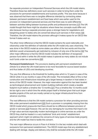 UN Model Tax Convention Vs OECD Model Tax Convention Significance of ...