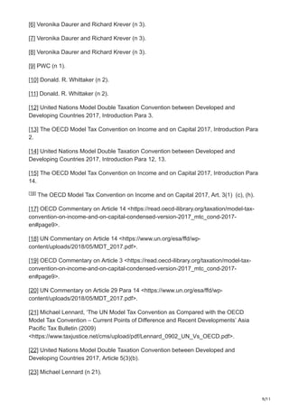 UN Model Tax Convention Vs OECD Model Tax Convention Significance of Distinction | PDF