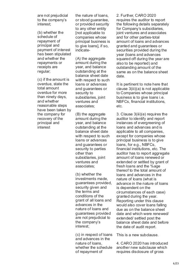 Comparative summary of CARO 2016 vs CARO 2020 | PDF | Business ...