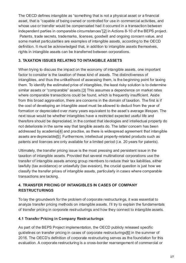 Anatomy of Intangible Transfer Pricing Scheme, With A Focus on ...