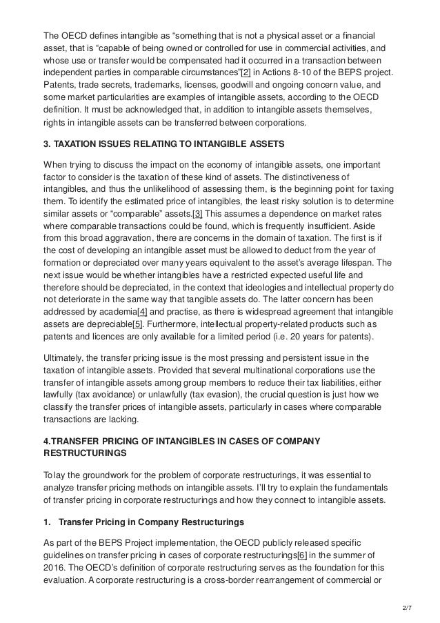 Anatomy of Intangible Transfer Pricing Scheme, With A Focus on ...