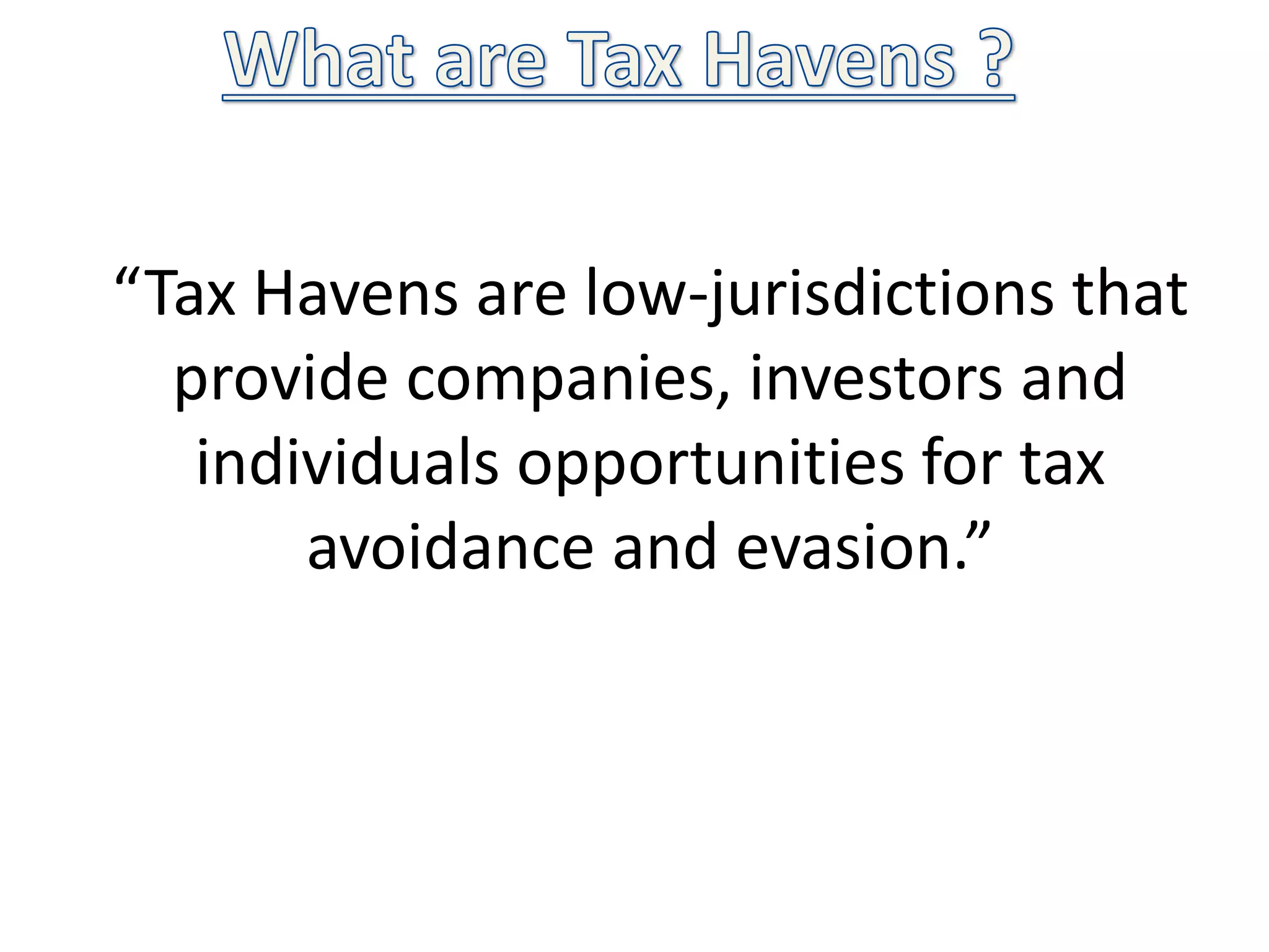 Tax havens | PPTX