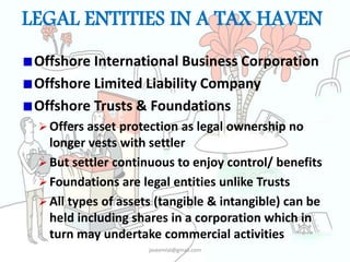 Tax Havens , Major Tax Havens around the world. | PPTX