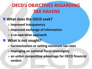 Tax Havens , Major Tax Havens around the world. | PPTX
