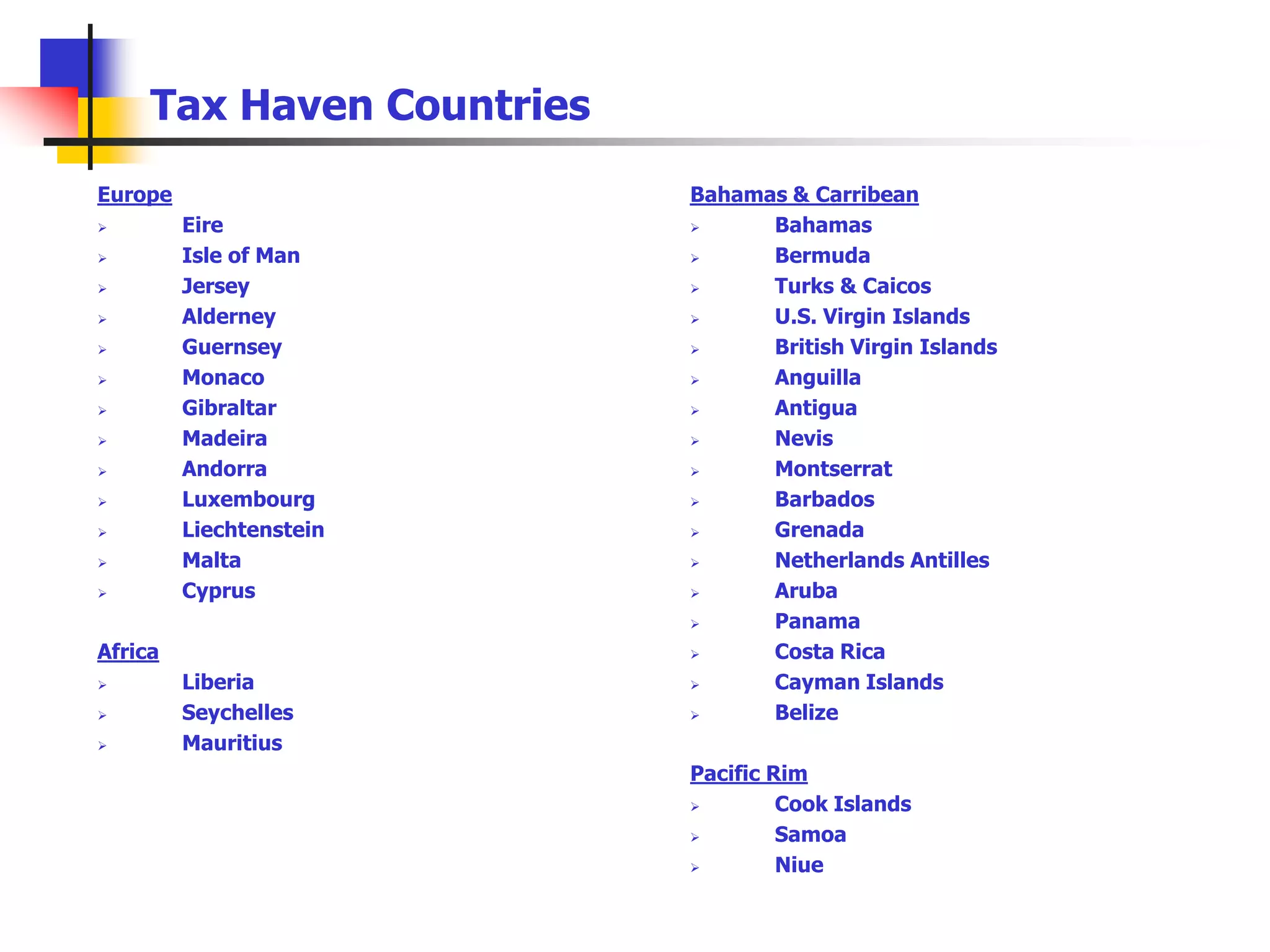 Tax heaven | PPTX