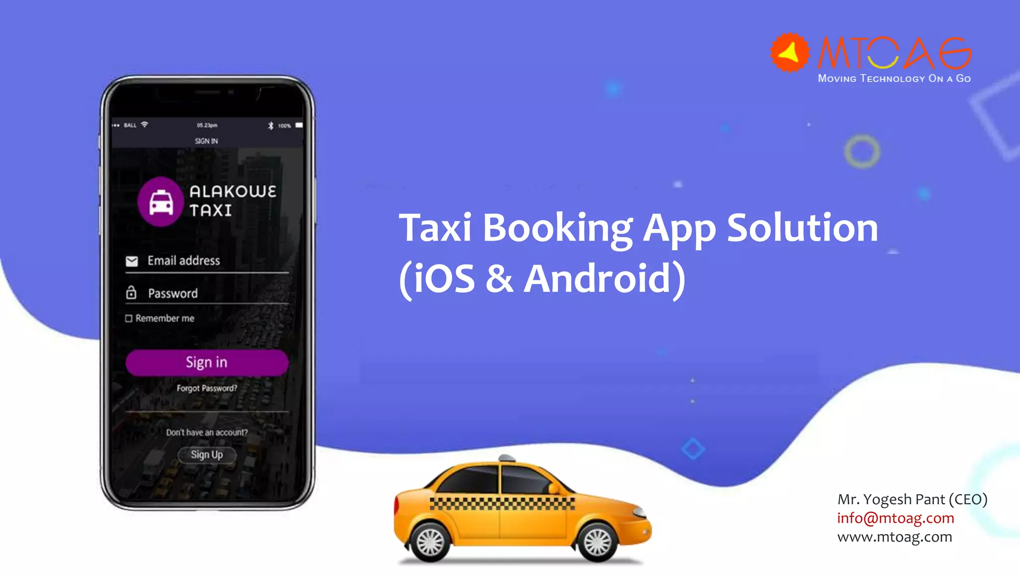 Taxi Booking App Design & Development Company | PPT