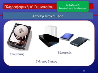 Πληροφορική Α΄ γυμνασίου Κεφάλαιο 2 | PPT