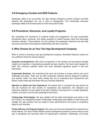 Taxi App Development Company: Henceforth Solutions | PDF