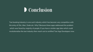 Taxi booking app benefits | PPT