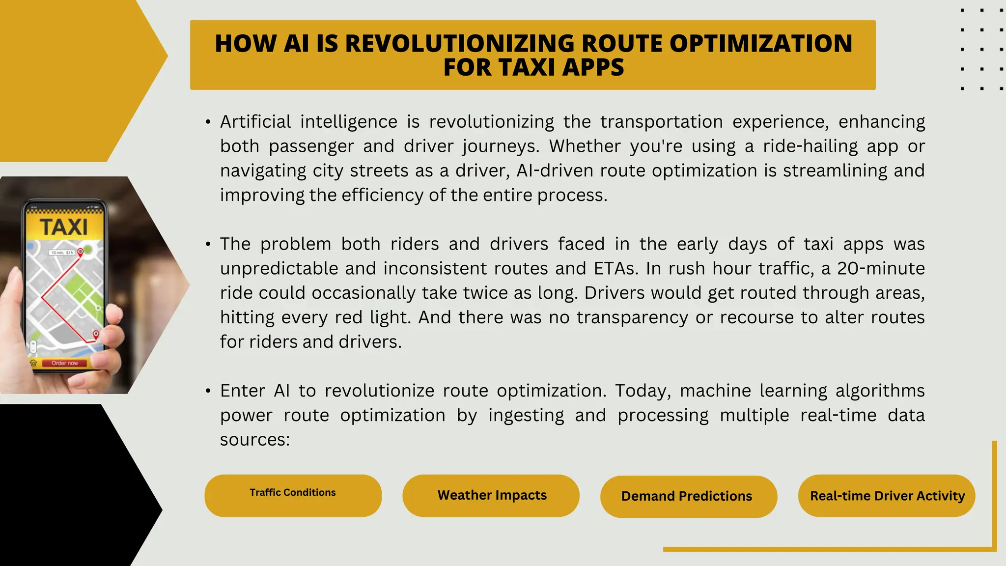 The Role Of Artificial Intelligence in Taxi Booking App Development | PPTX