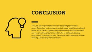 Ride Sharing app features | PPT