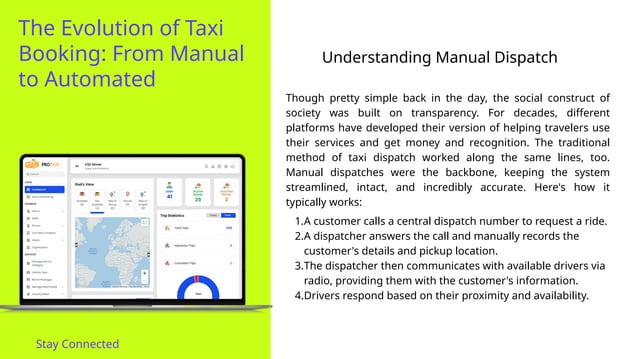 Taxi Booking Software : From Manual Dispatch To Automated | PPT