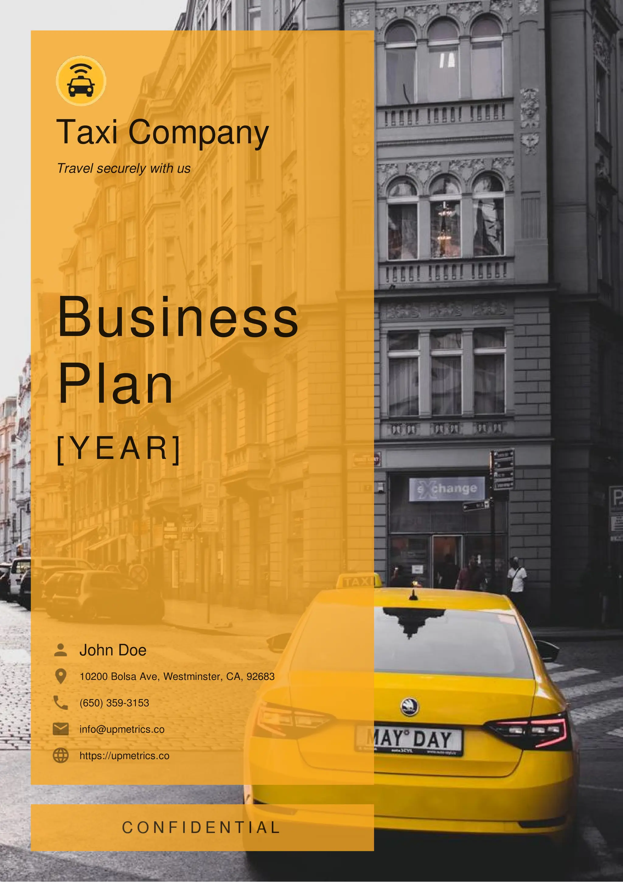 Taxi Company Business Plan Example | Upmetrics | PDF