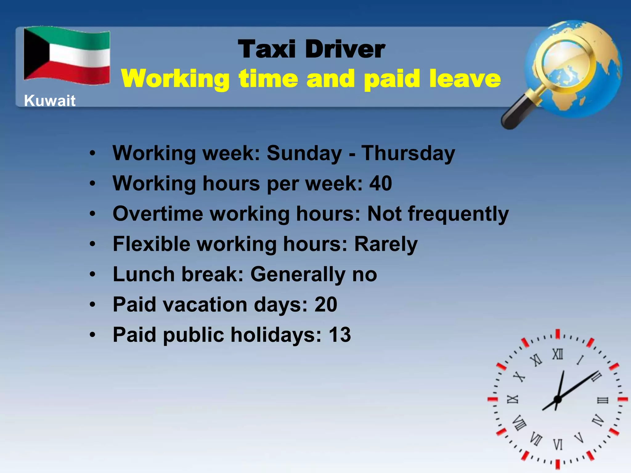 Taxi Driver in Kuwait | PPTX