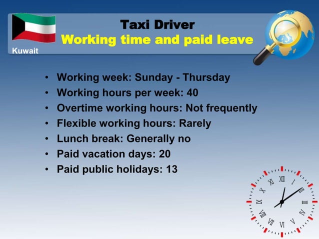 Taxi Driver in Kuwait | PPT
