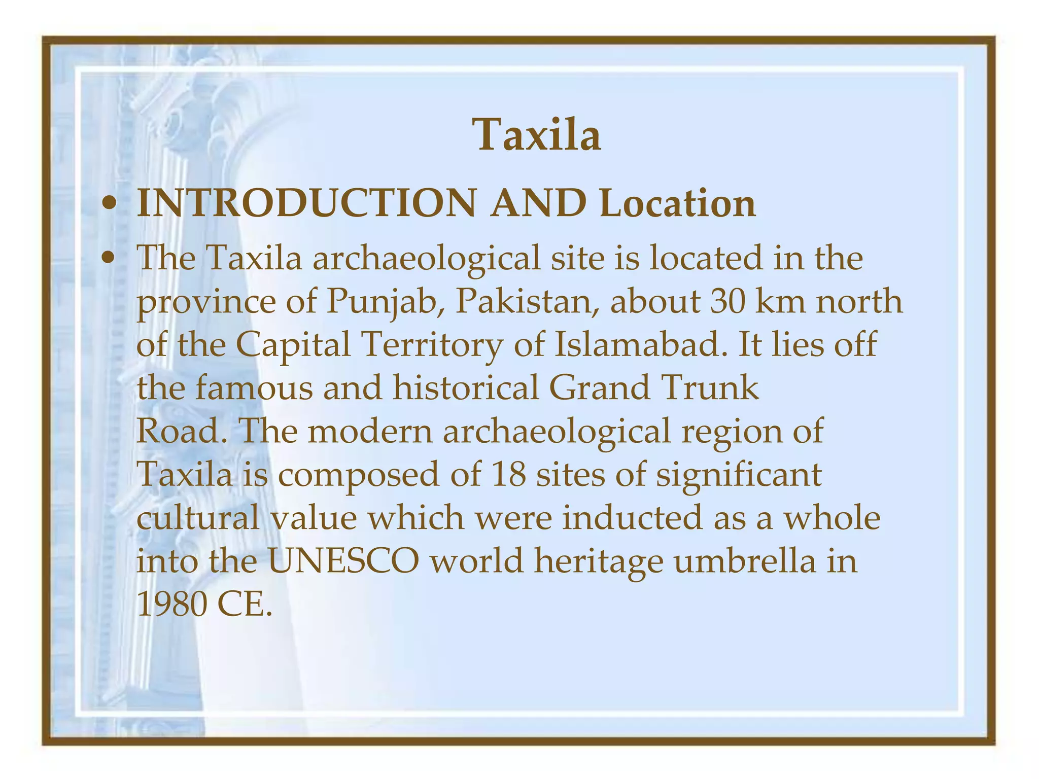 Taxila | PPTX