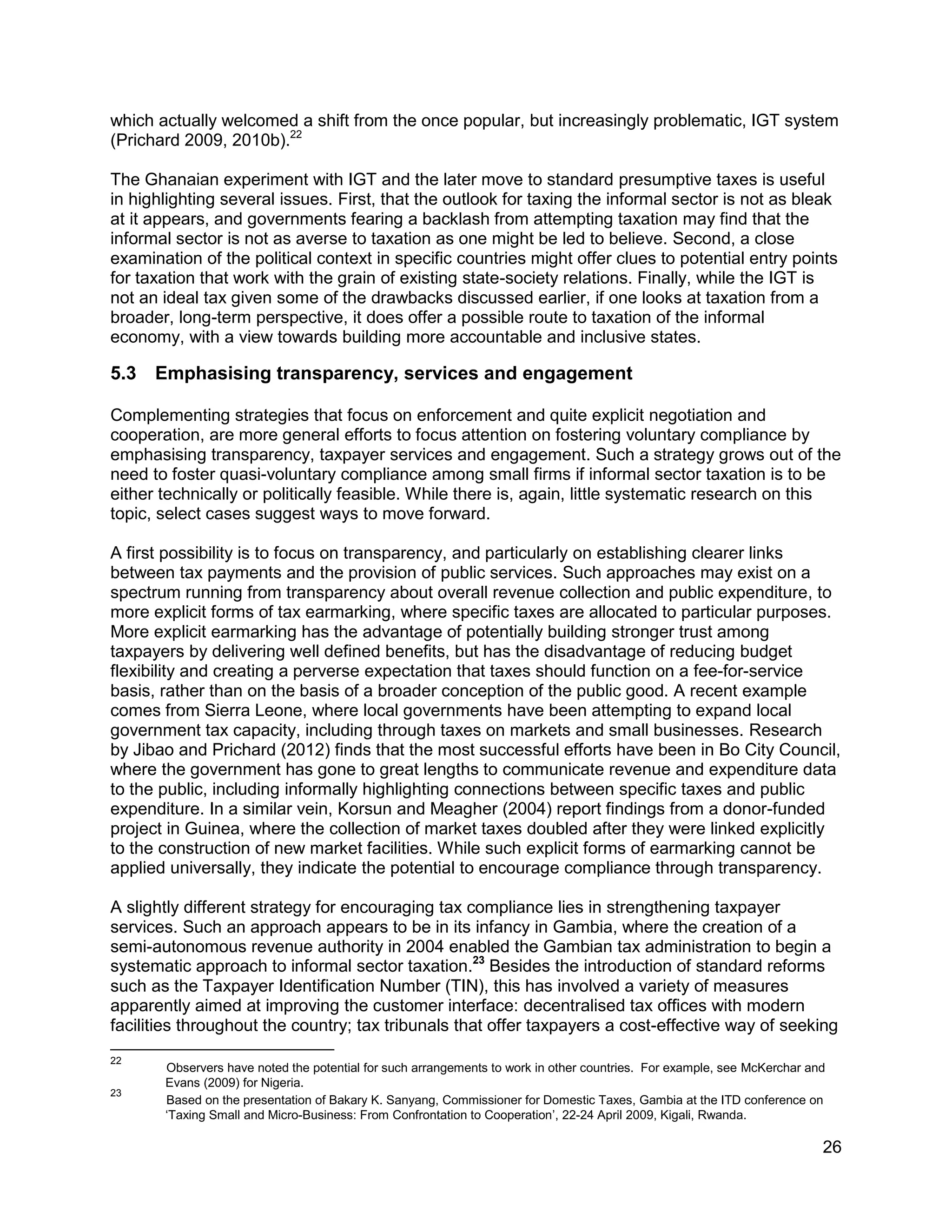 Taxing the informal economy challenges, possibiliites and remaining ...