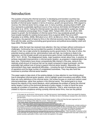 Taxing the informal economy challenges, possibiliites and remaining ...