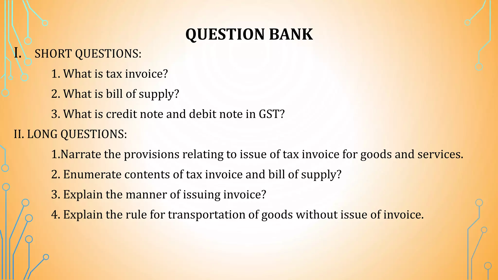 Tax invoice , credit ntote and debit note | PPTX