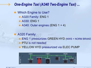 Taxi Procedures for Airbus A320 Family and A340 Regularies | PDF