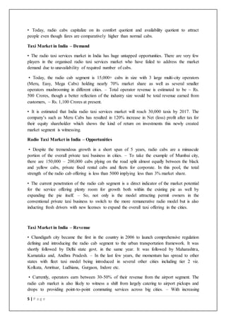 Taxi service aggregation | DOCX | Rail Travel | Travel Type