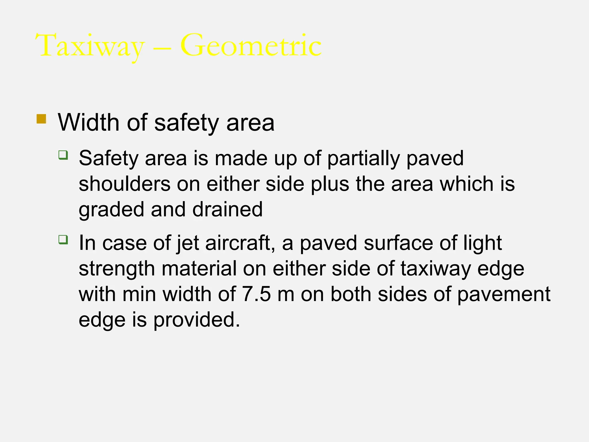 Taxiway design for airport with geometric consideration | PPT