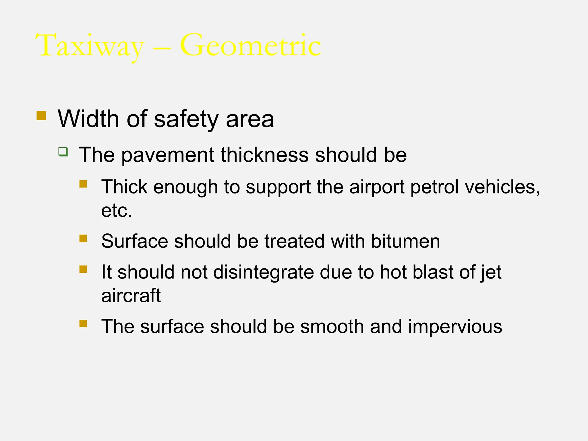 Taxiway design for airport with geometric consideration | PPT