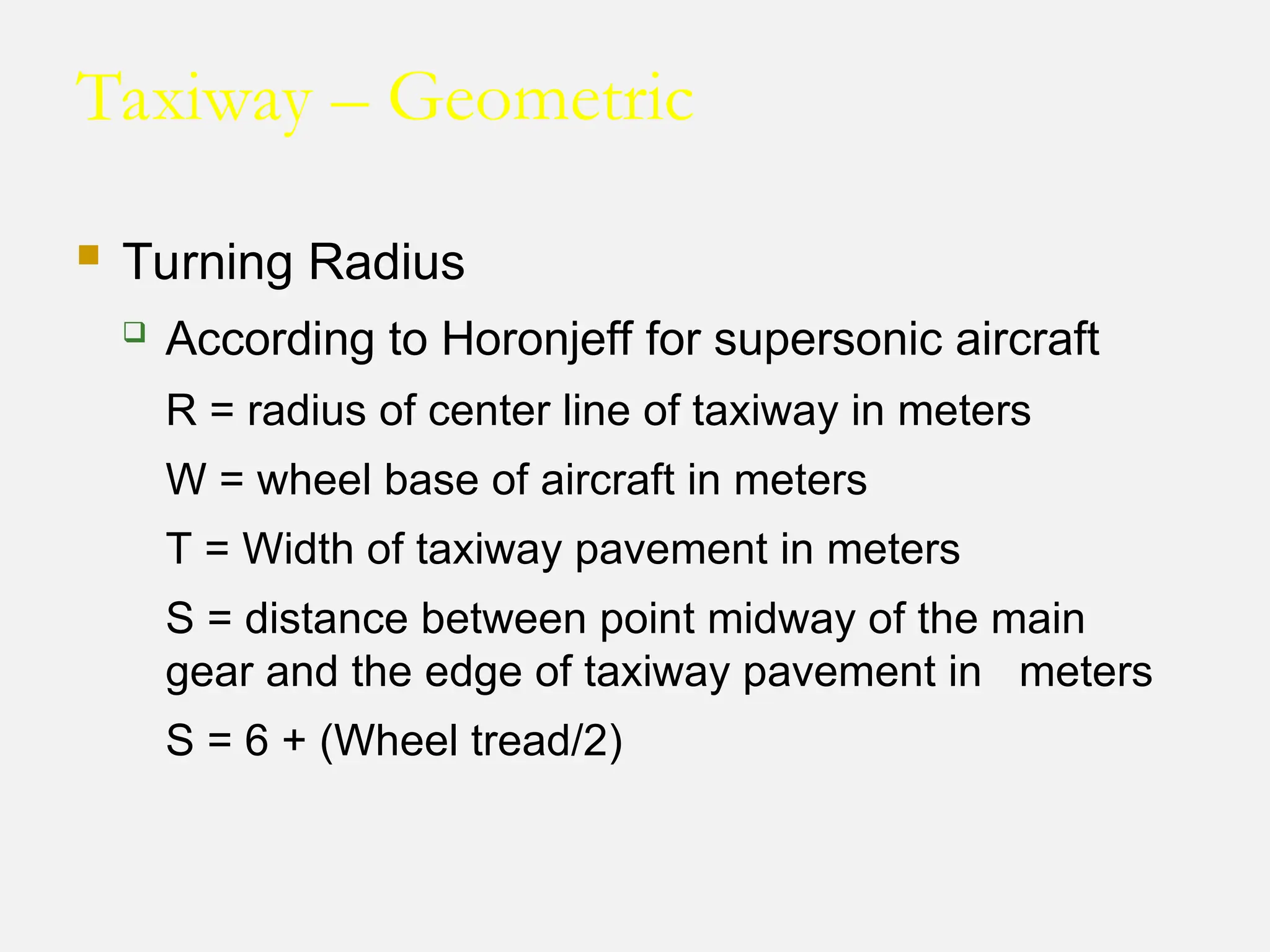 Taxiway design for airport with geometric consideration | PPT