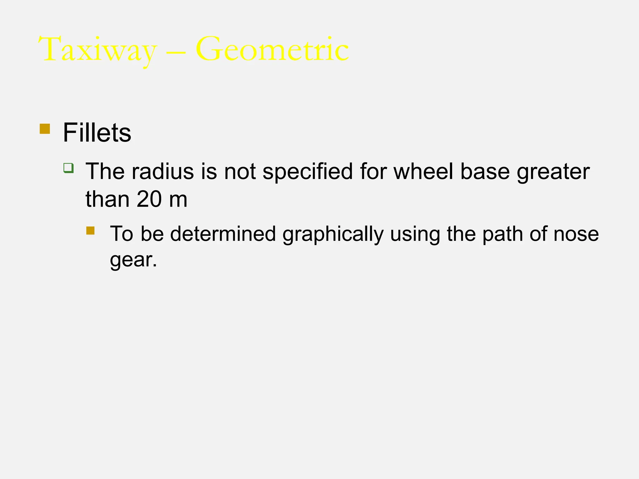 Taxiway design for airport with geometric consideration | PPT