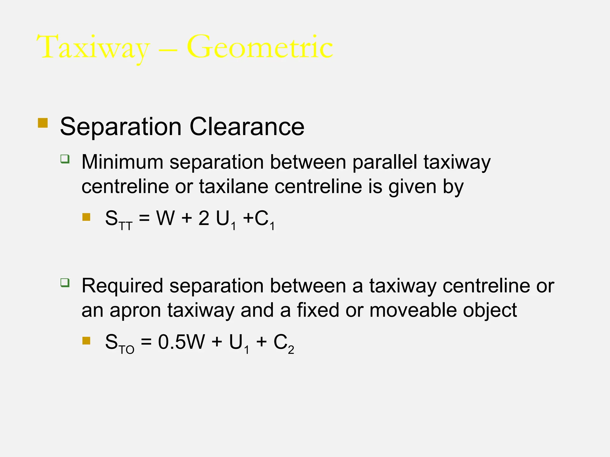 Taxiway design for airport with geometric consideration | PPT