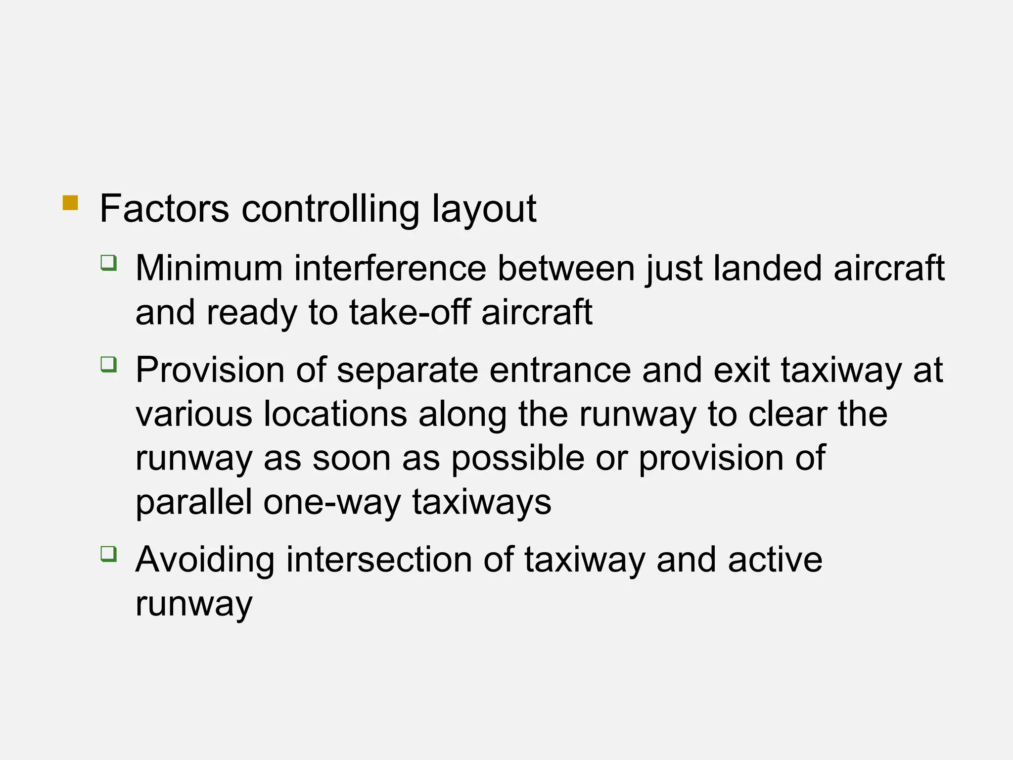 Taxiway design for airport with geometric consideration | PPT