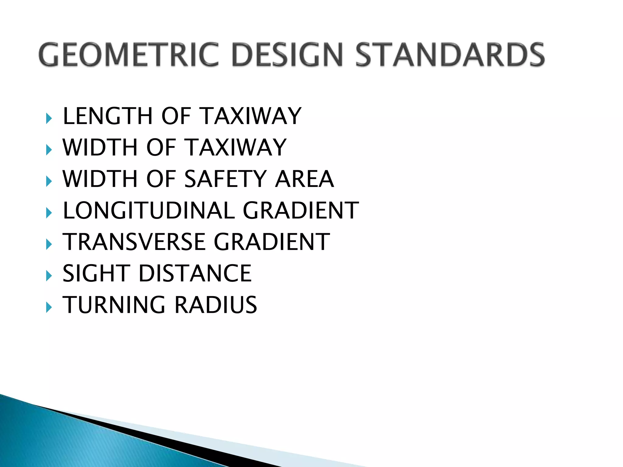 Taxiway design and geometrical design of taxiway | PPTX