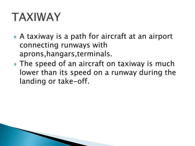 Taxiway design and geometrical design of taxiway | PPTX