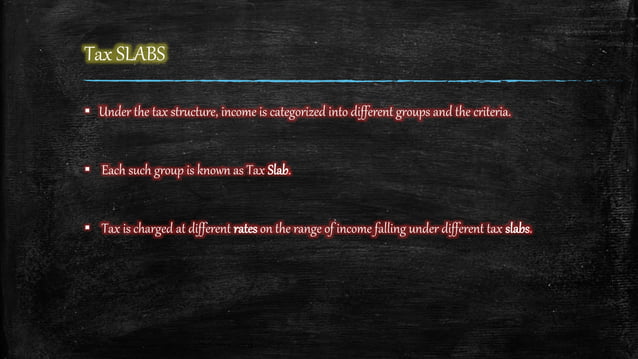 Tax management Slab rates | PPT