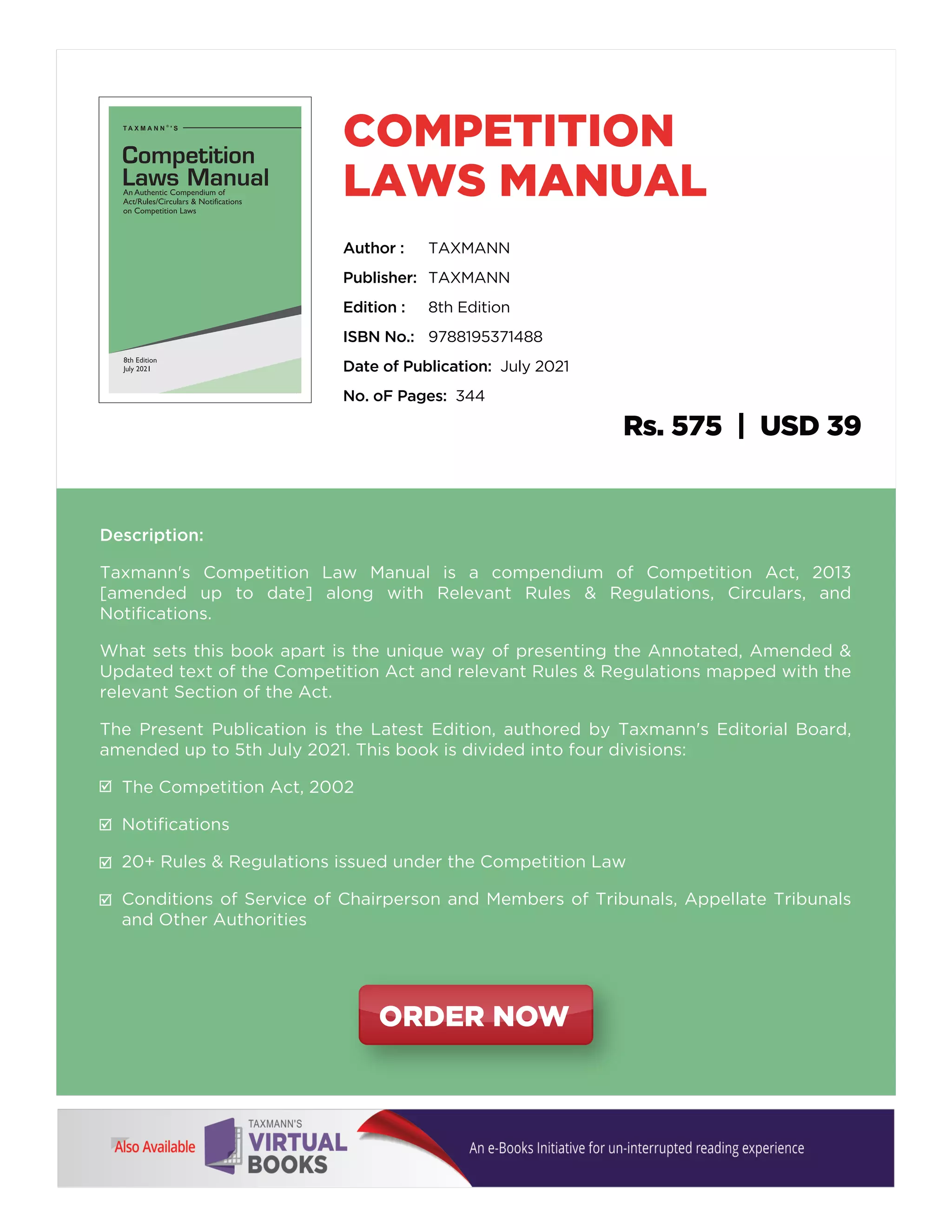 Taxmann's Competition Laws Manual | PDF