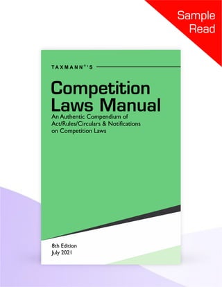 Taxmann's Competition Laws Manual | PDF