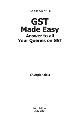 Taxmann’s GST Made Easy | PDF