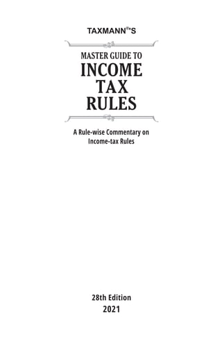 Taxmann's Master Guide to Income Tax Rules | PDF