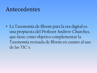 Taxonomía de bloom para la era digital | PPTX