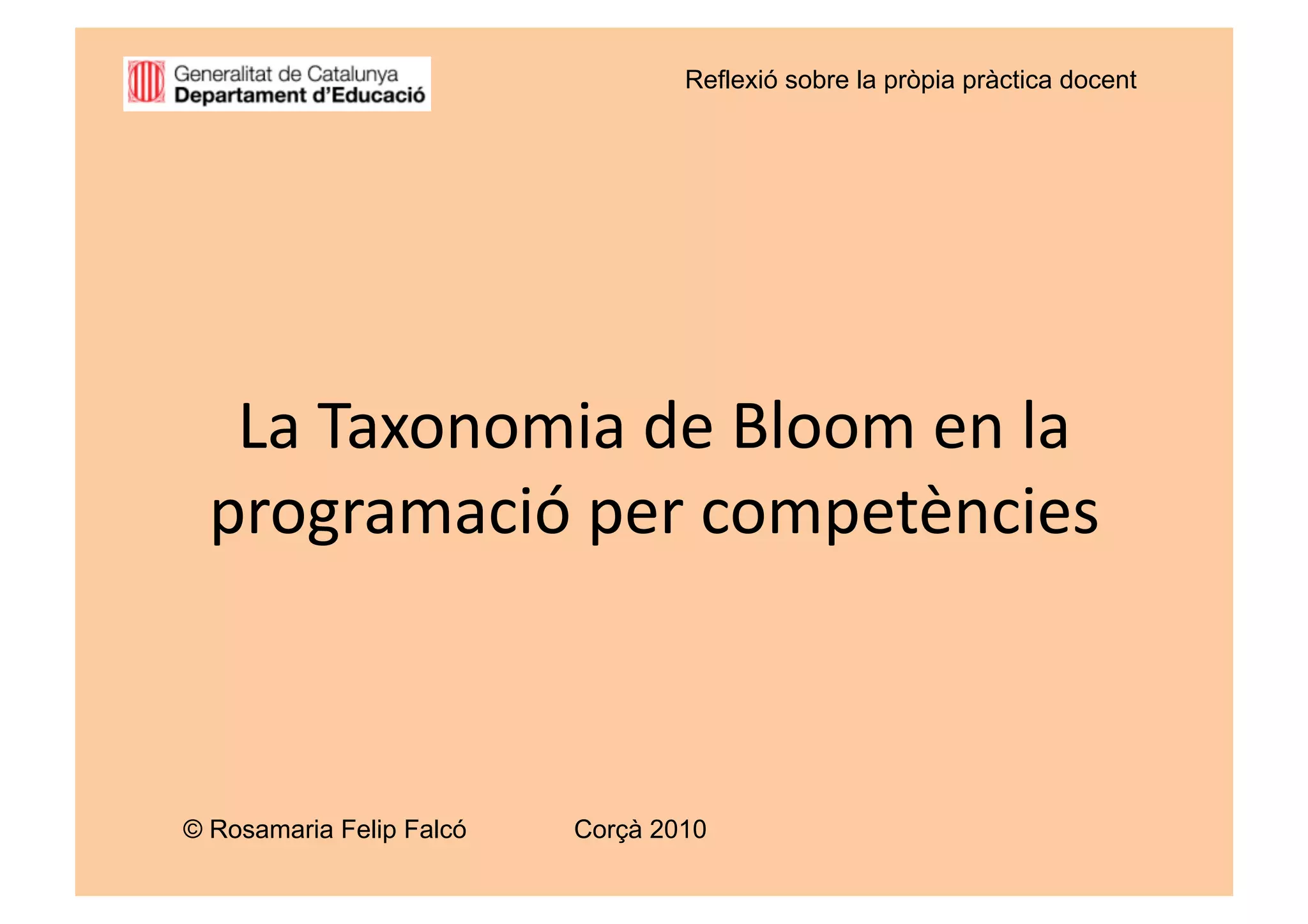 Taxonomia De Bloom | PPT