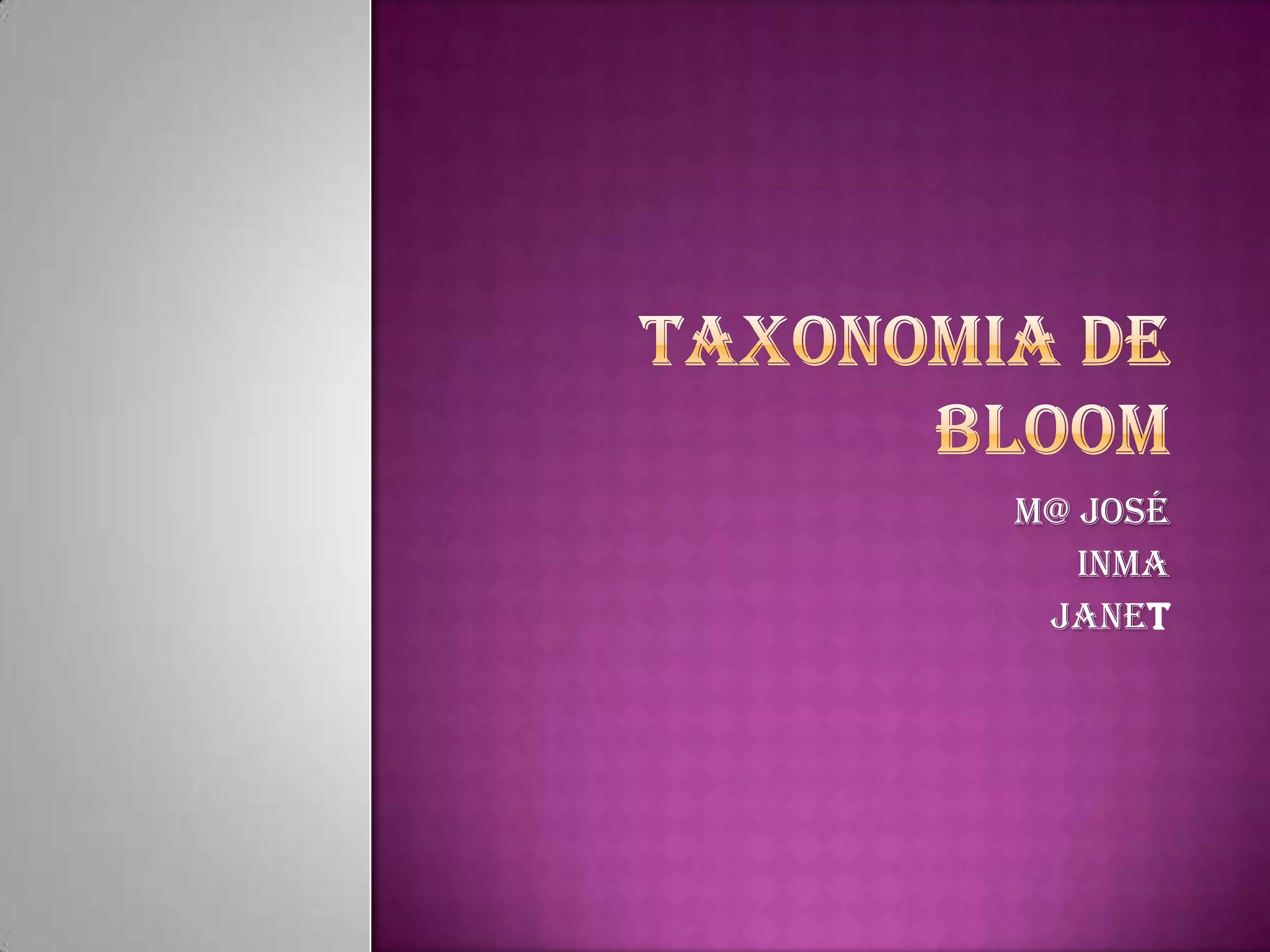 Taxonomia de bloom | PPT